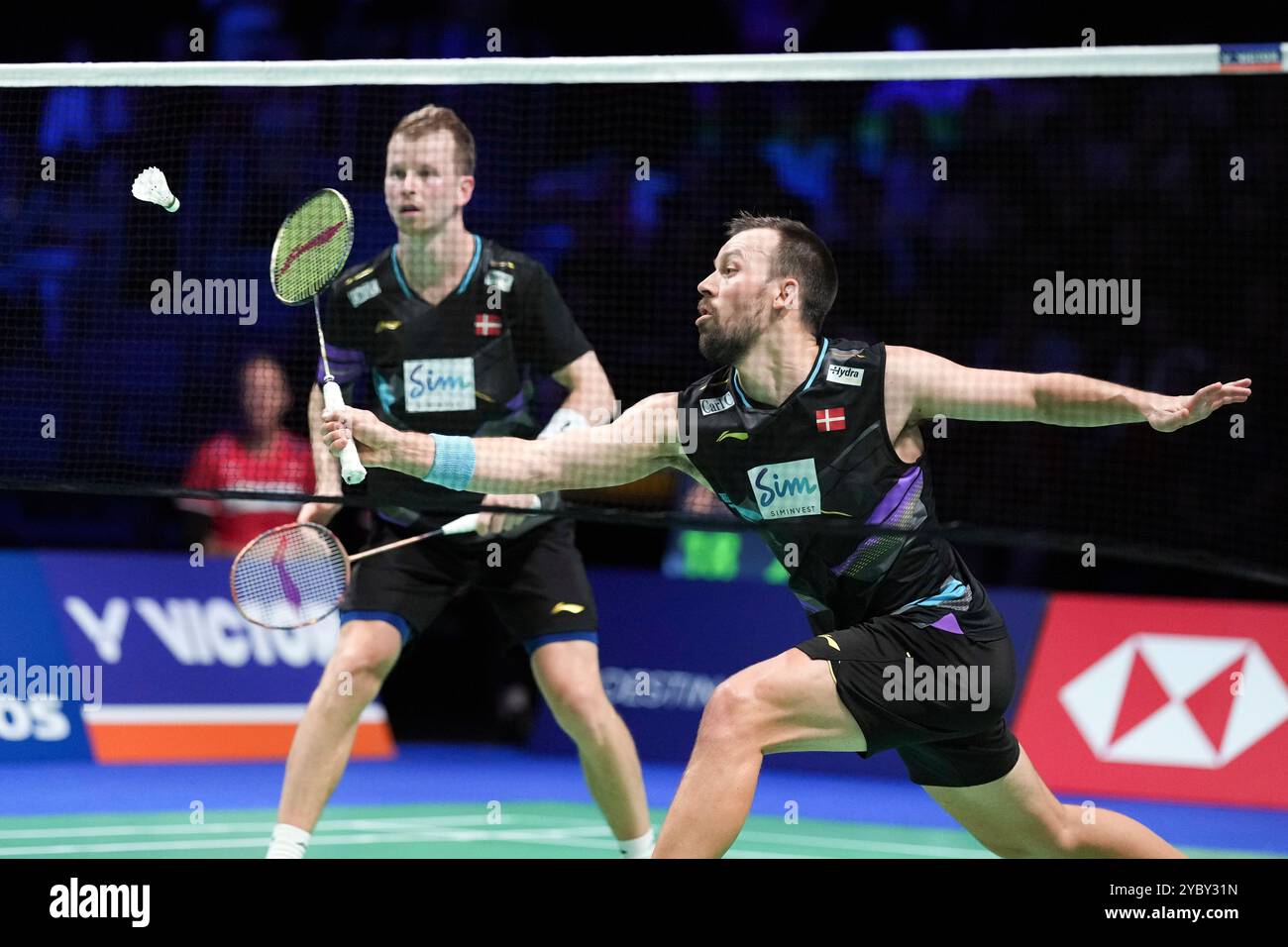Denmark's Kim Astrup and Anders Skaarup Rasmussen, right, in action ...