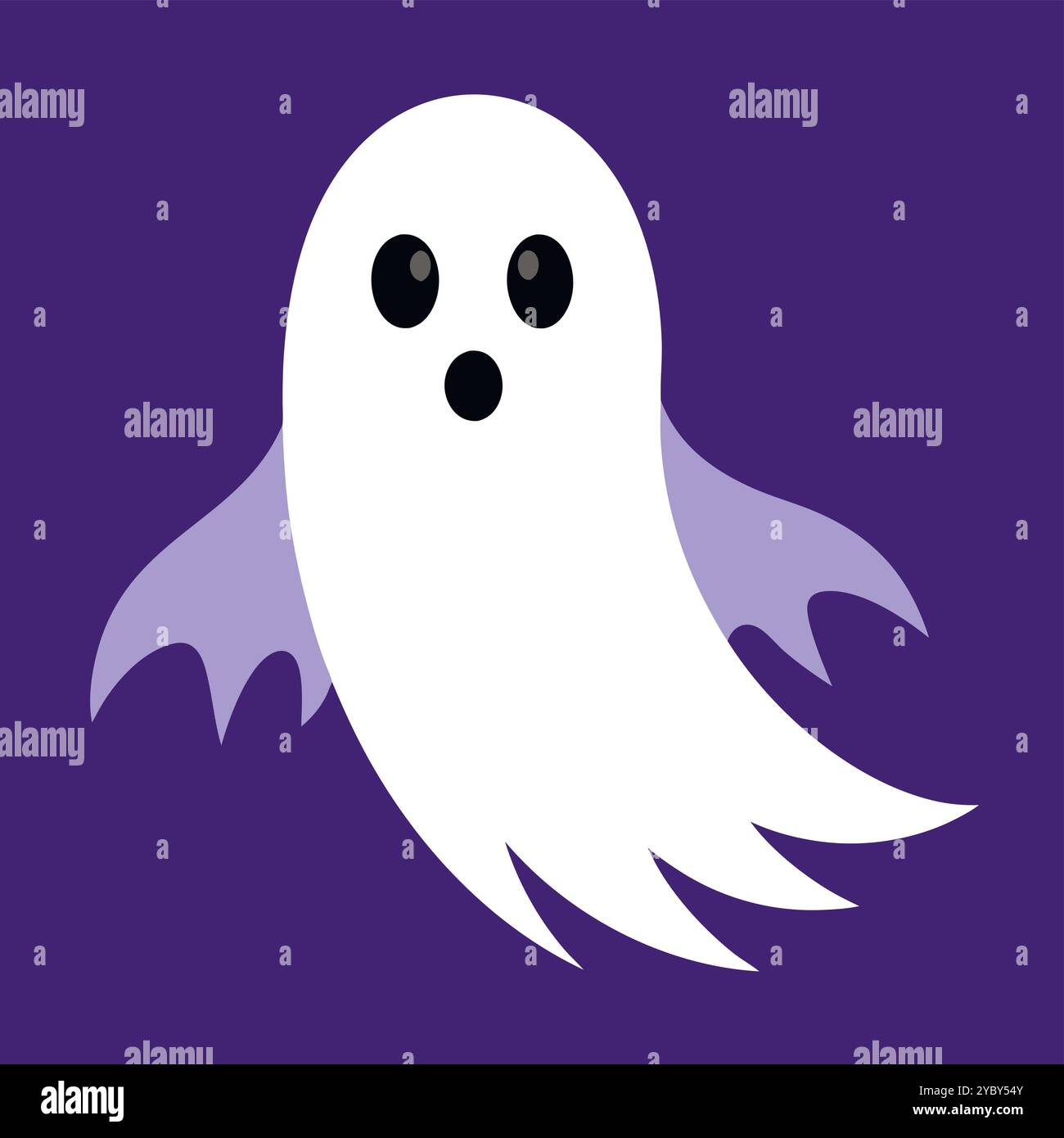 Cute ghost floating with Halloween. Funny spooky boo character. Spook ...