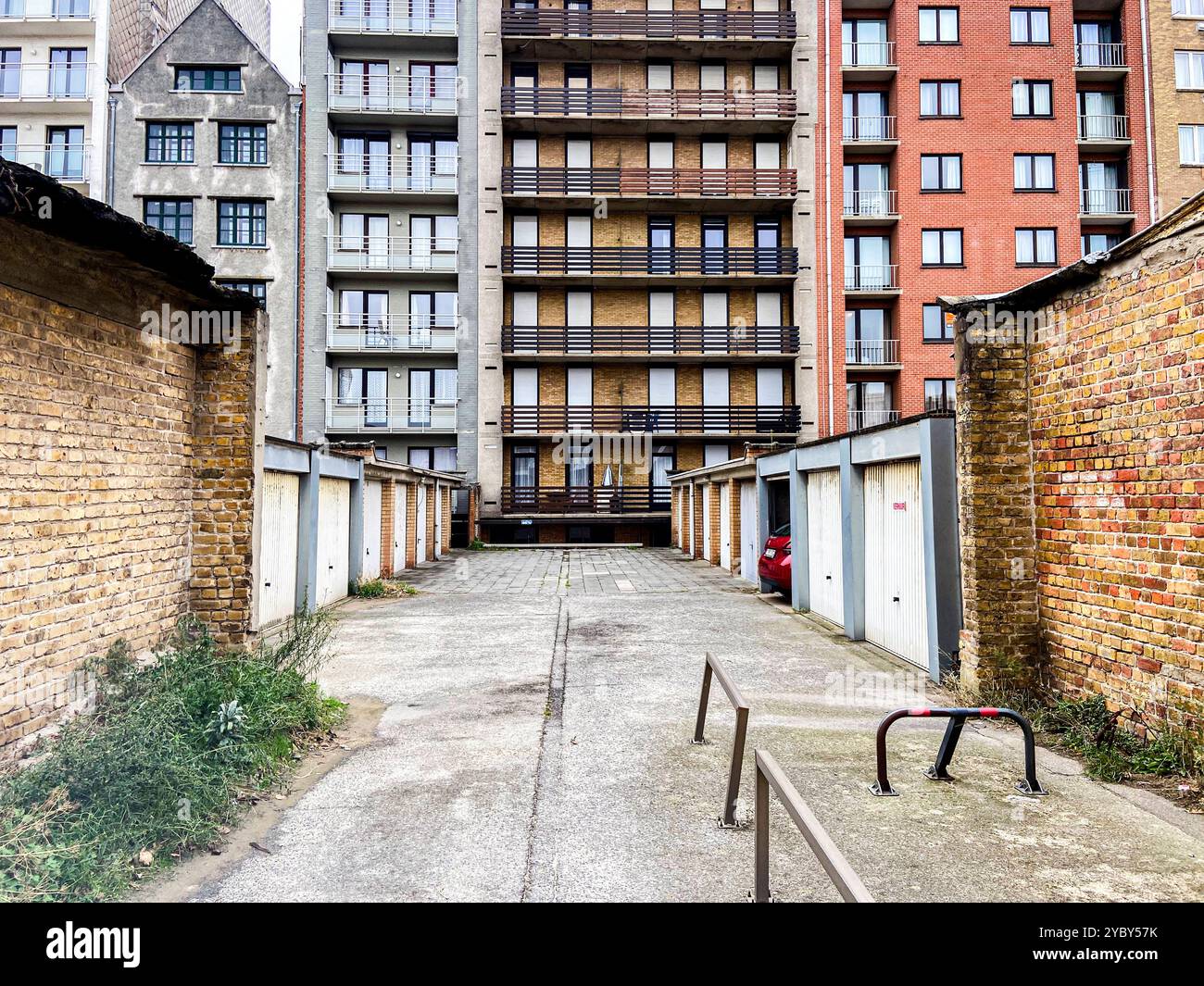 Backside Alley. Back Alley towards Apartment Building Abandones at De ...