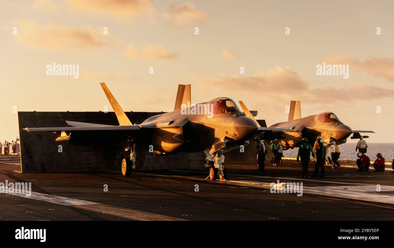 Pacific Ocean, United States. 17 October, 2024. Two U.S. Navy F-35C ...