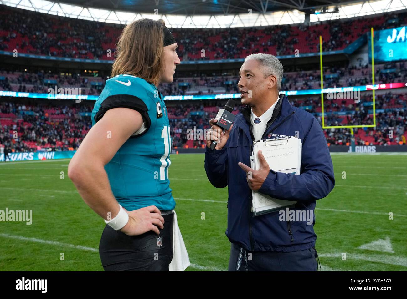 NFL Network reporter Steve Wyche interviews Jacksonville Jaguars ...