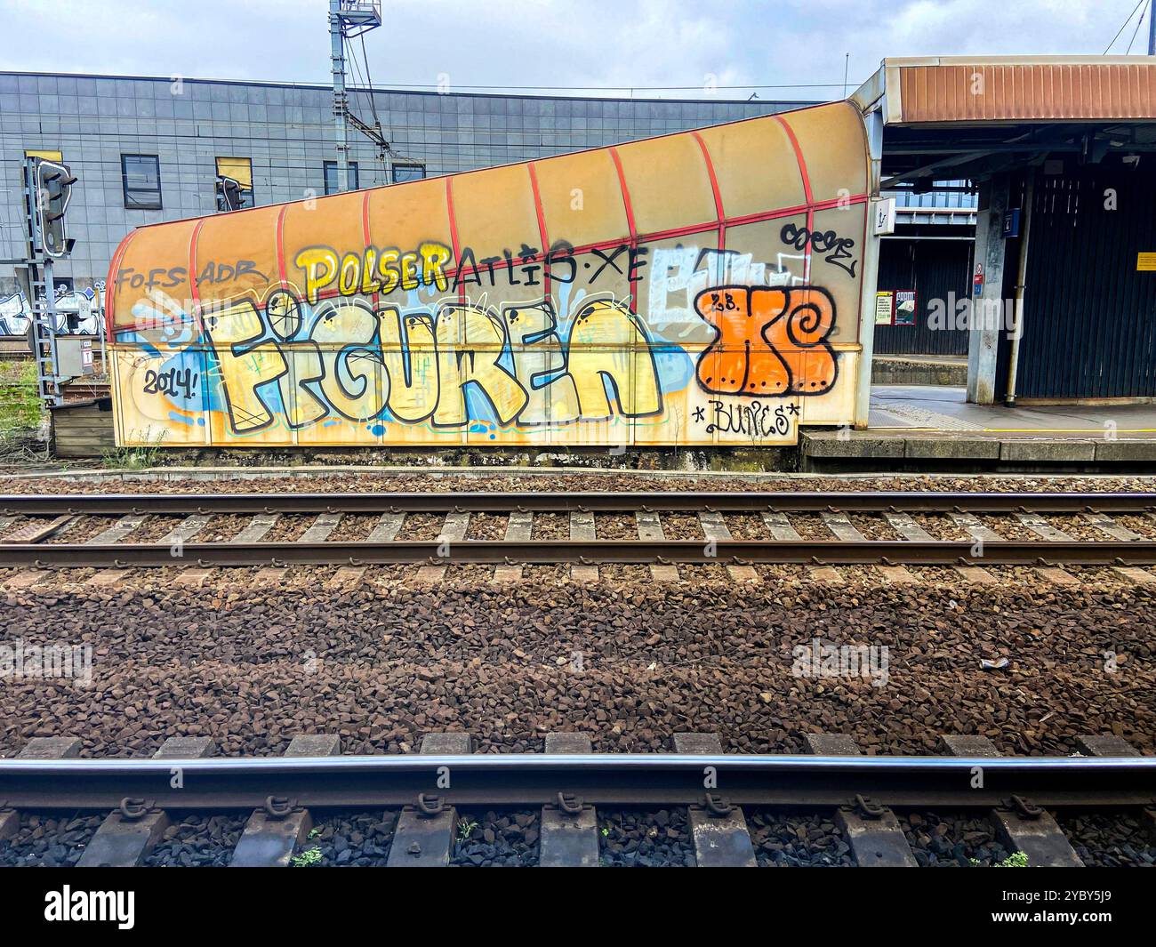 Graffiti on Railway Station. Urbsan Graffiti & Mural on Railway Station ...
