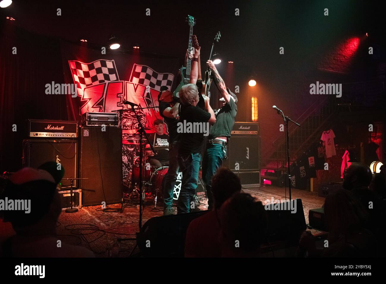 American hardcore punk band, Zeke, performing in Berlin at the Runners ...