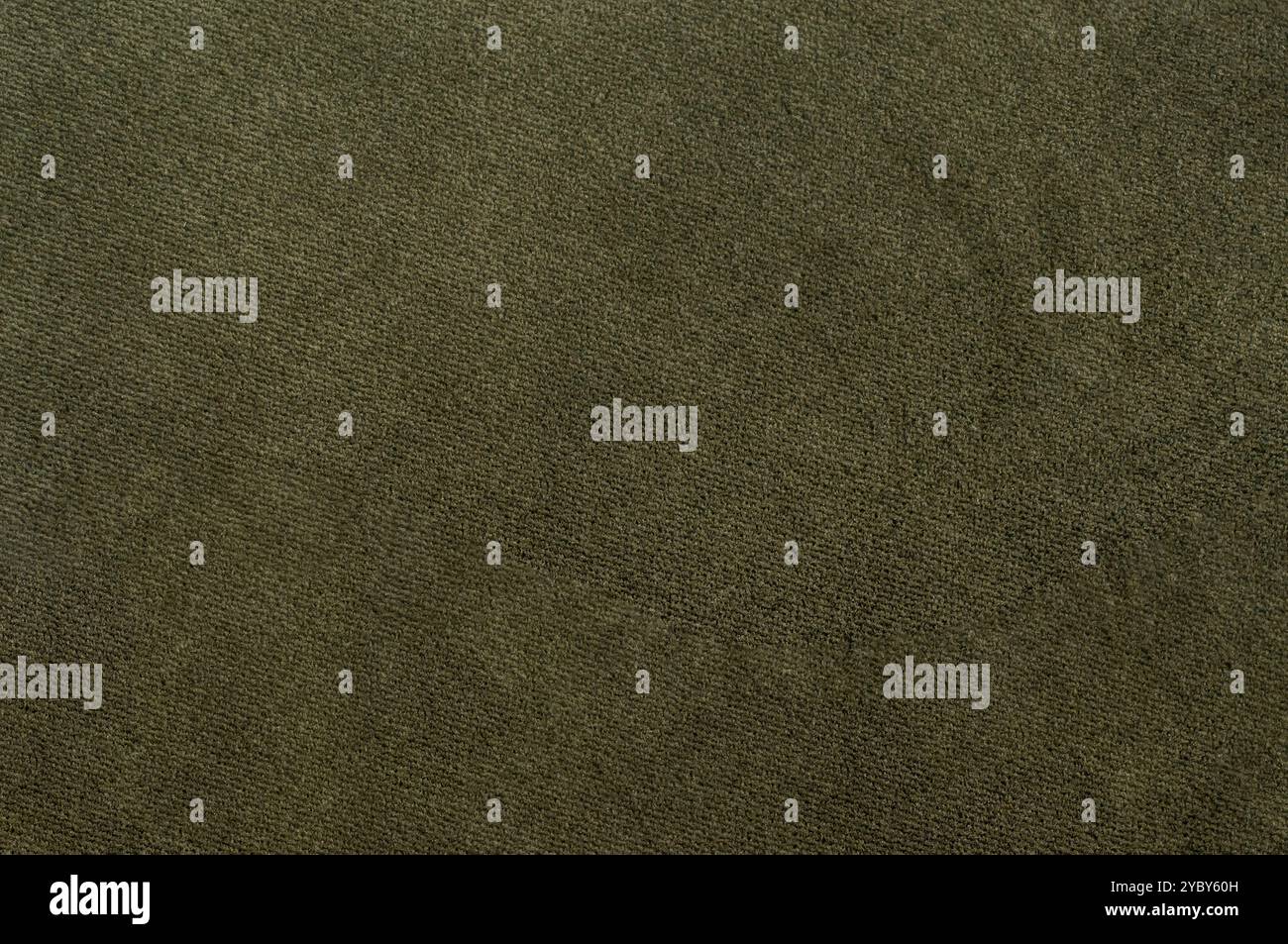 Olive velour fabric texture with soft fibers, detailed close-up of ...