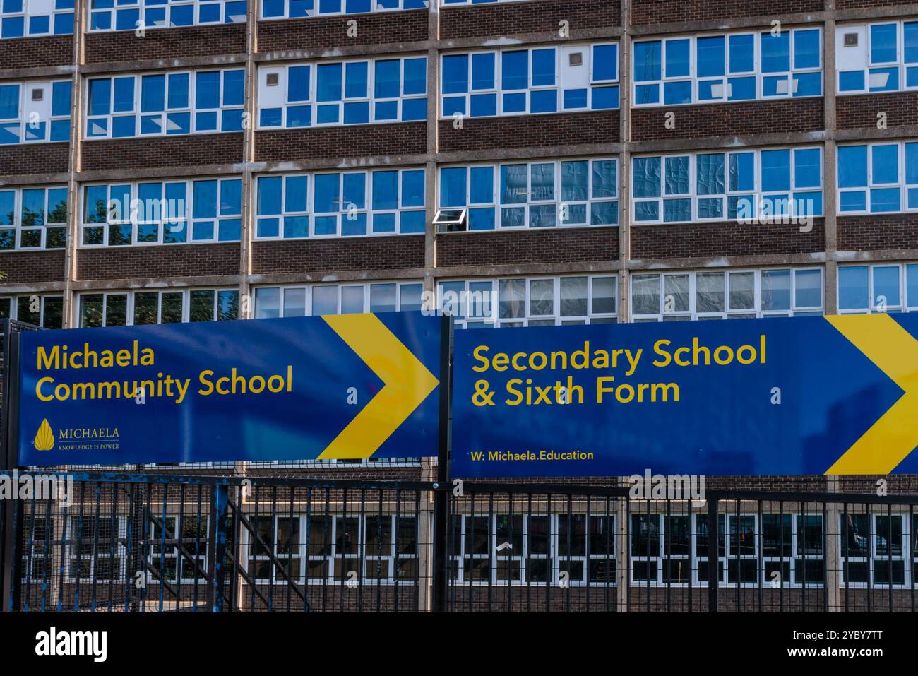 Exterior photos of Michaela Community School, Wembley, UK. Credit ...