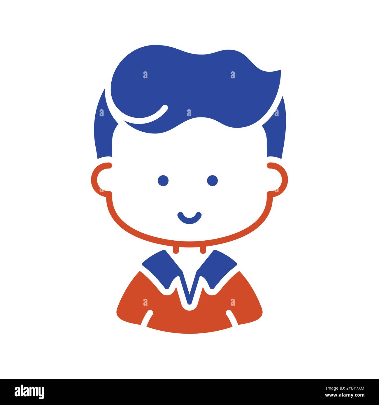 Man boy character face avatar vector solid icon. Avatar character ...