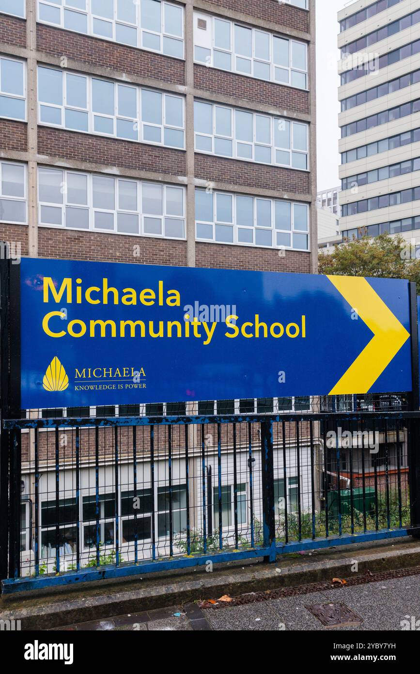 Exterior photos of Michaela Community School, Wembley, UK. Credit ...