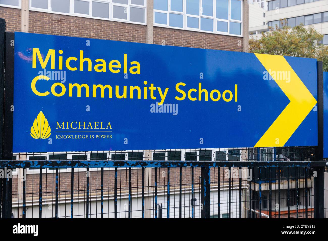 Exterior photos of Michaela Community School, Wembley, UK. Credit ...