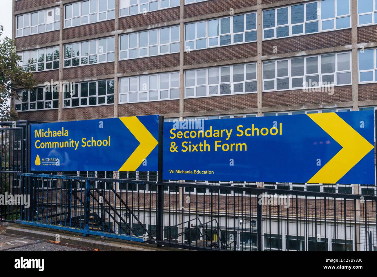 Exterior photos of Michaela Community School, Wembley, UK. Credit ...