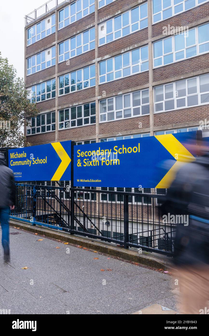 Exterior photos of Michaela Community School, Wembley, UK. Credit ...