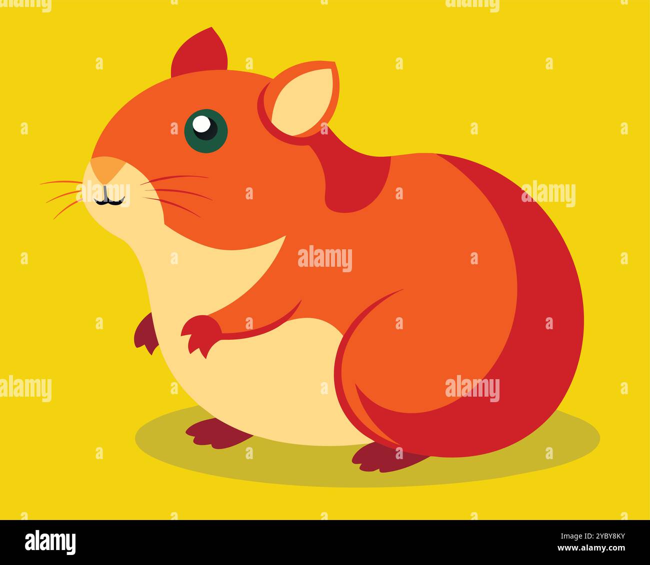 Cute sitting Hamster icon front view. Happy home rodent animal. Hamster ...