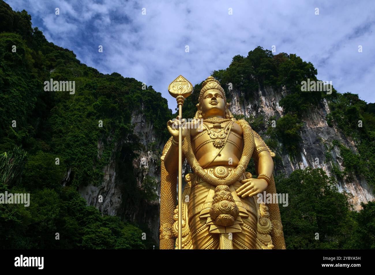Batu Caves is a mogote with a series of limestone caves in Malaysia ...