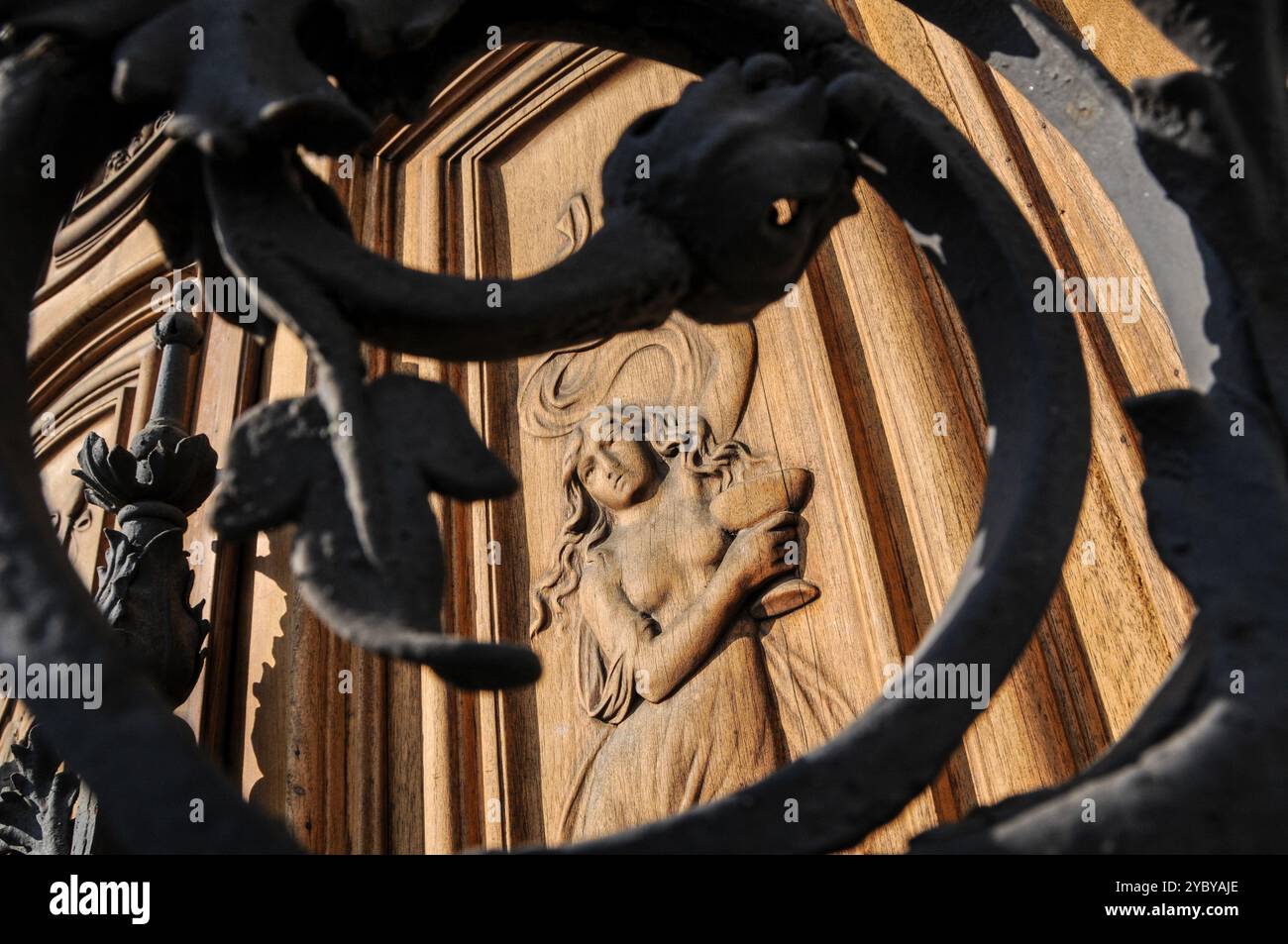 Detail of Liberty architecture in Naples. Italy, Europe Stock Photo - Alamy