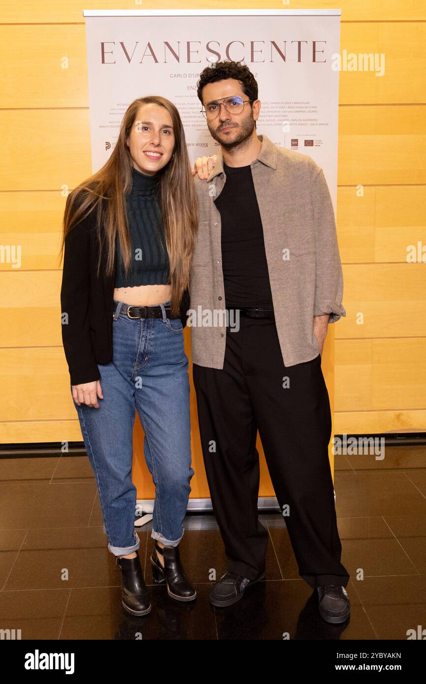 (L-R) Gala Gracia and Guillermo Garavito Amado attend the 'Evanescente ...