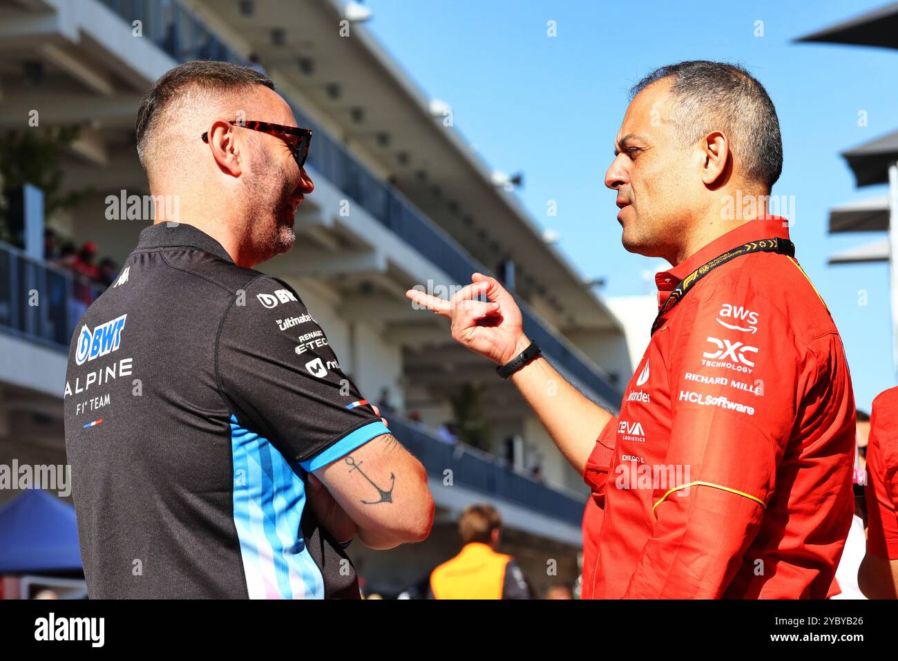 (L to R): Julian Rouse (GBR) Alpine F1 Team Sporting Director with ...