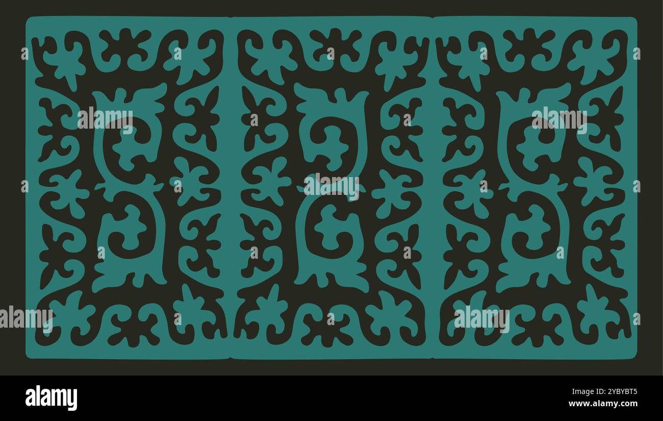 Ethnic patterns. Traditions of nomads, Kazakh steppes, Asian Mongolian ...