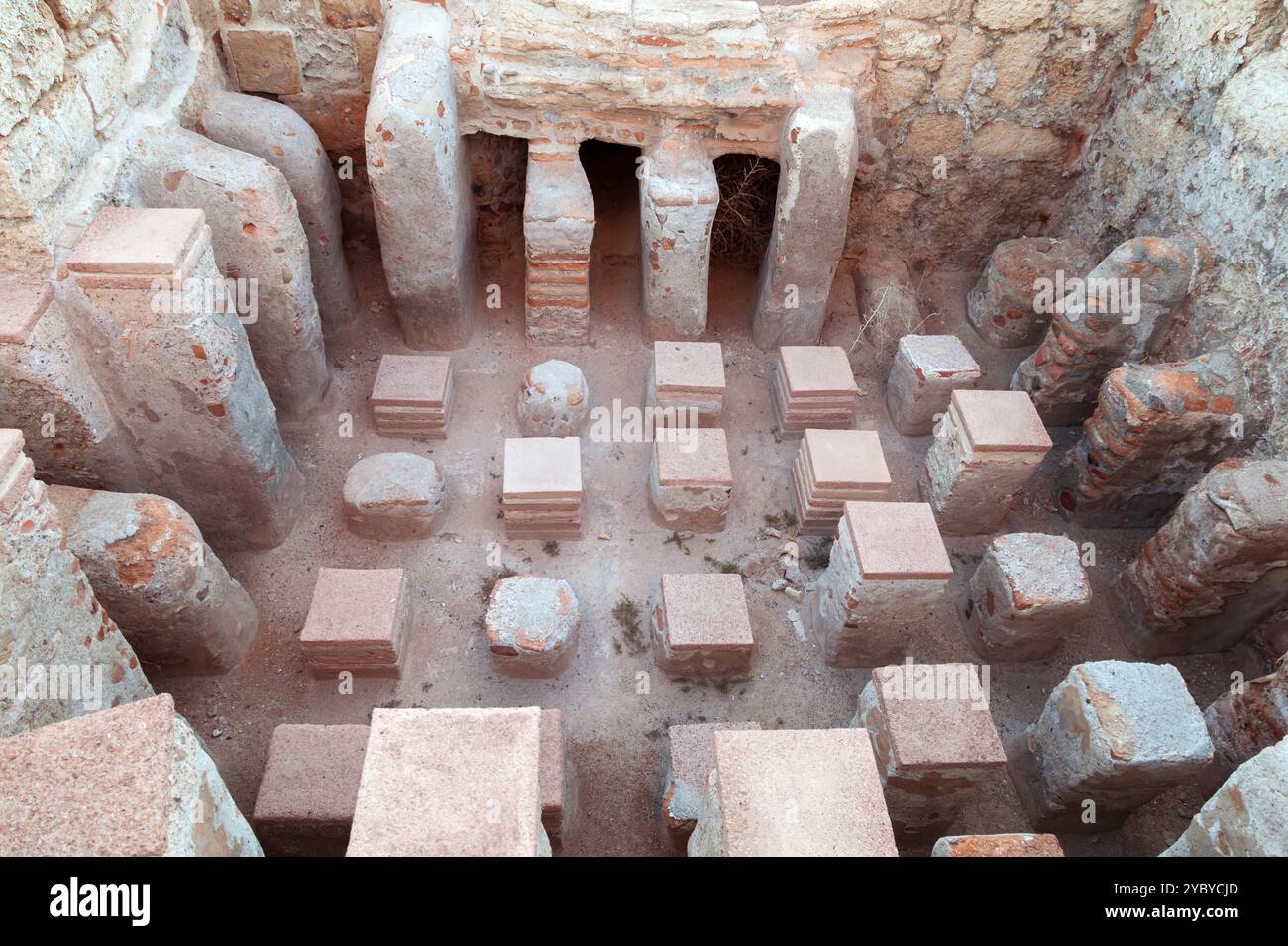 An ancient archaeological site featuring impressive stone structures ...