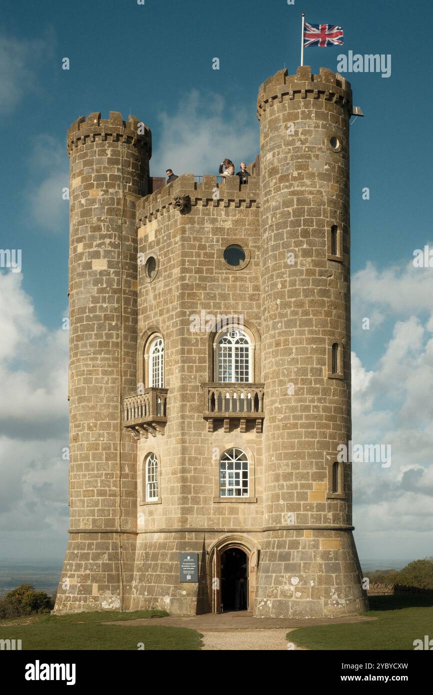 The Broadway Tower and 18th Century stone folly in Worcestershire with ...