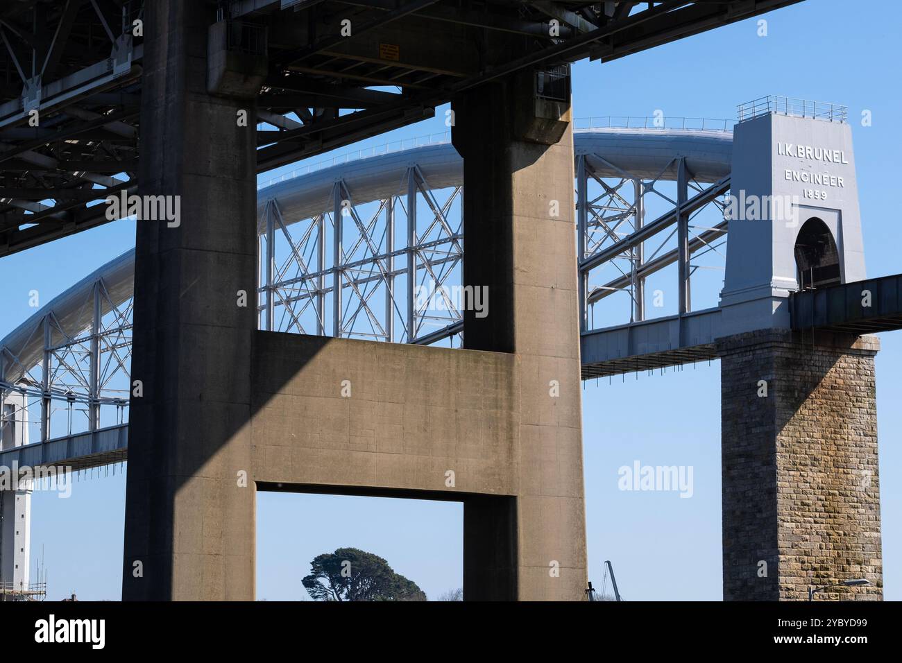 ROYAL ALBERT BRIDGE ISAMBARD KINGDOM BRUNEL SALTASH TO PLYMOUTH RAIL ...