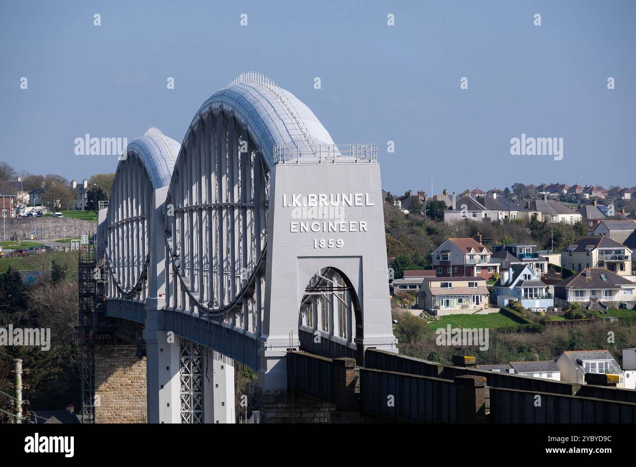 ROYAL ALBERT BRIDGE ISAMBARD KINGDOM BRUNEL SALTASH TO PLYMOUTH RAIL ...