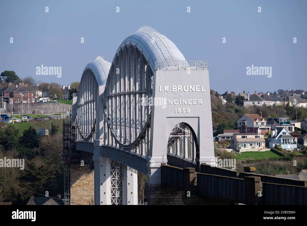 ROYAL ALBERT BRIDGE ISAMBARD KINGDOM BRUNEL SALTASH TO PLYMOUTH RAIL ...