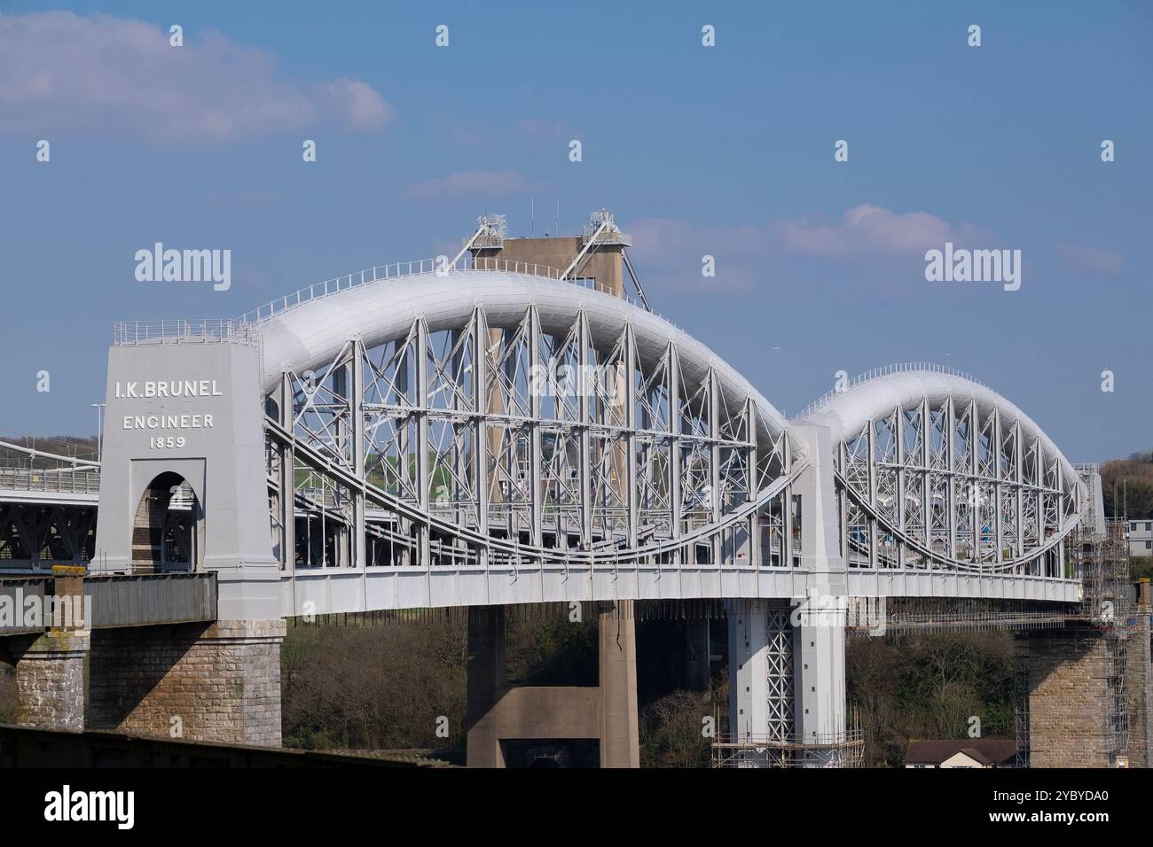 ROYAL ALBERT BRIDGE ISAMBARD KINGDOM BRUNEL SALTASH TO PLYMOUTH RAIL ...