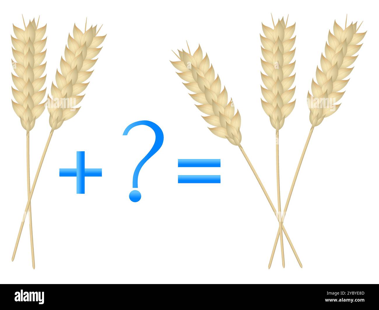 Educational game for children, illustration of mathematical addition ...