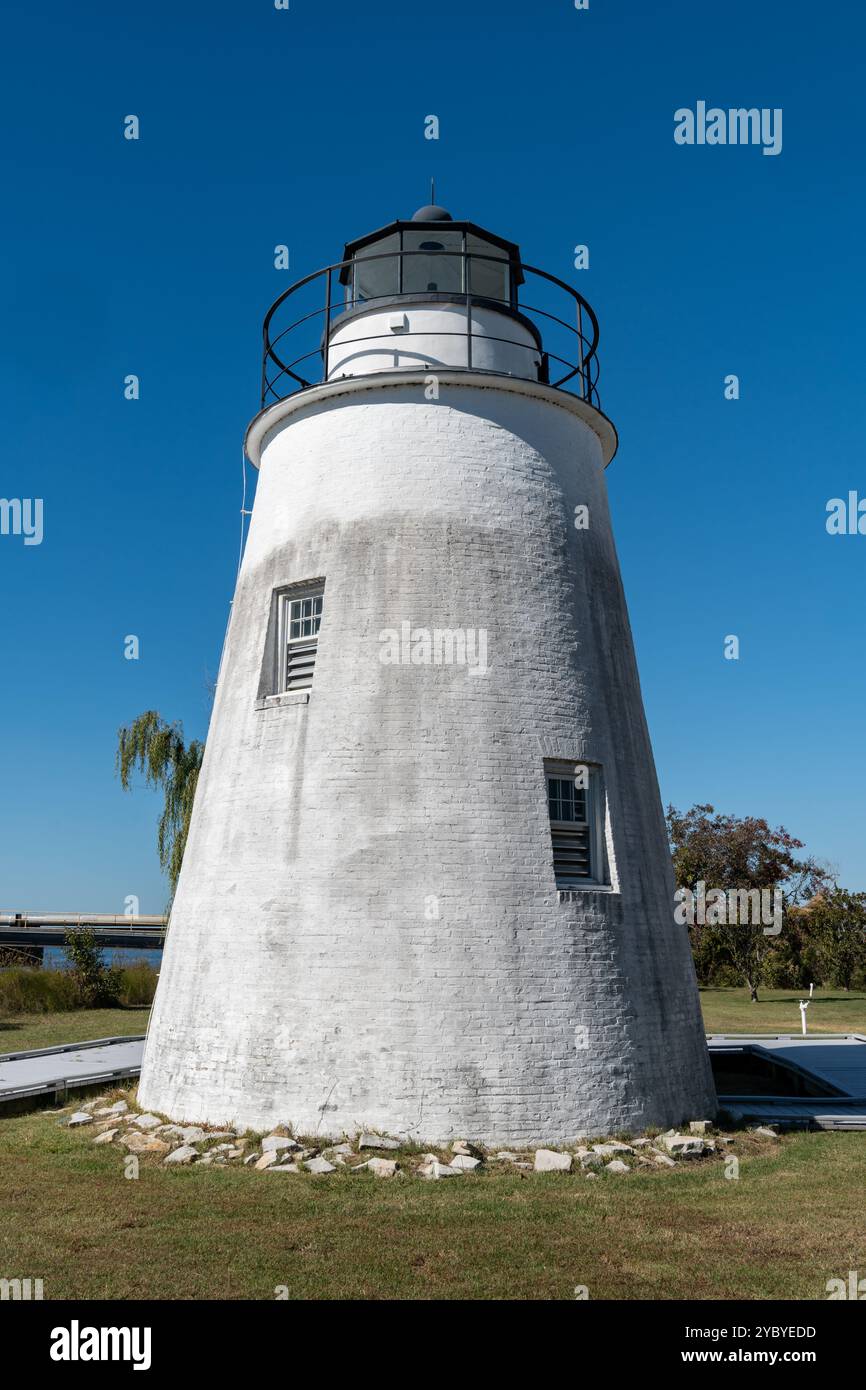 Piney Point Lighthouse in Southern Maryland on the Chesapeake Bay Stock ...