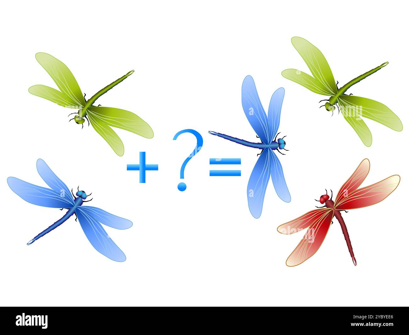 Educational game for children, illustration of mathematical addition ...