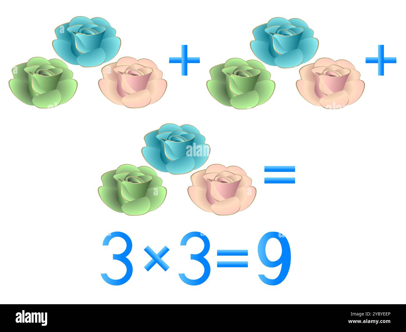 Educational games for children, multiplication action, example with ...