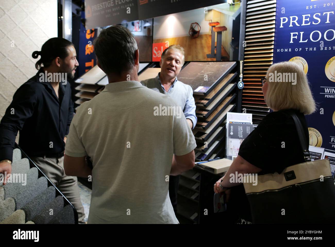 Floor Board Display Stall Stock Photo - Alamy