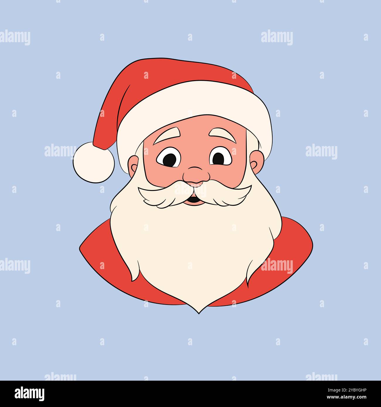 Hand drawn santa claus cartoon illustration Stock Vector Image & Art ...