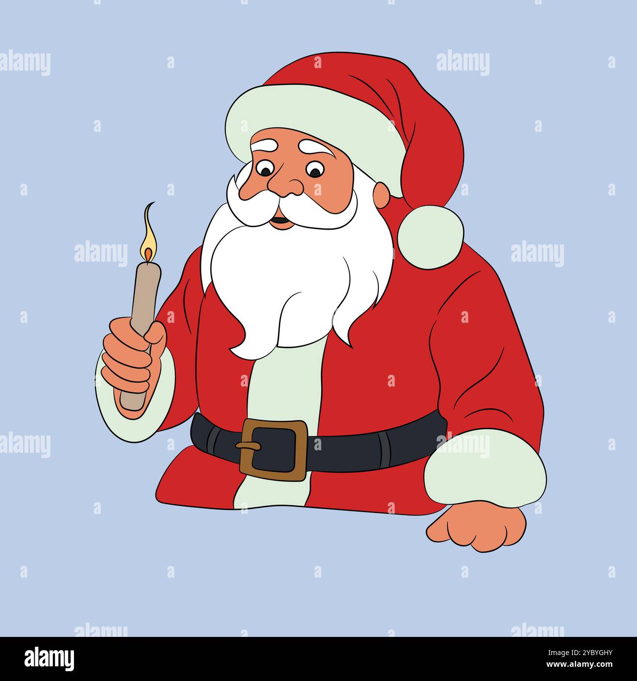 Hand drawn santa claus cartoon illustration Stock Vector Image & Art ...