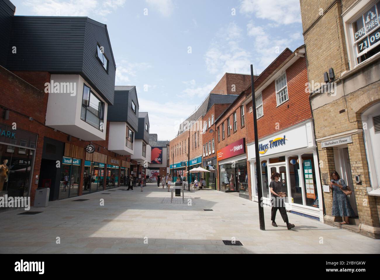 Views of the Lion Walk Shopping Centre in Colchester, Essex in the ...
