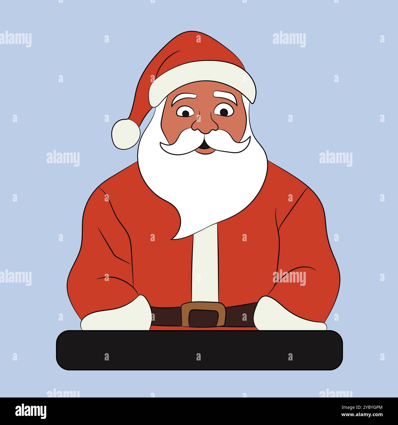 Hand drawn santa claus cartoon illustration Stock Vector Image & Art ...