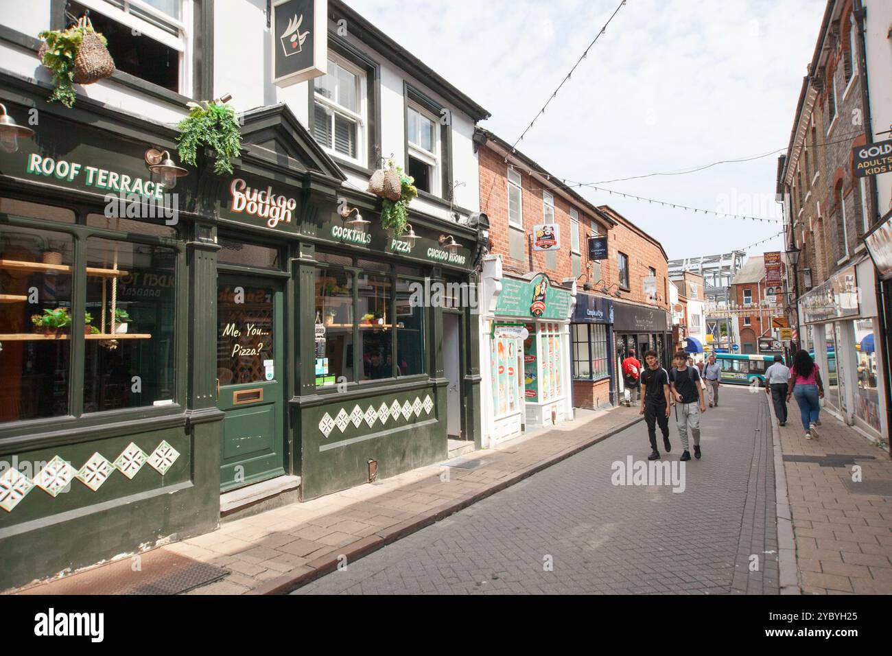 Views of the shops on Eld Lane in Colchester, Essex in the United ...