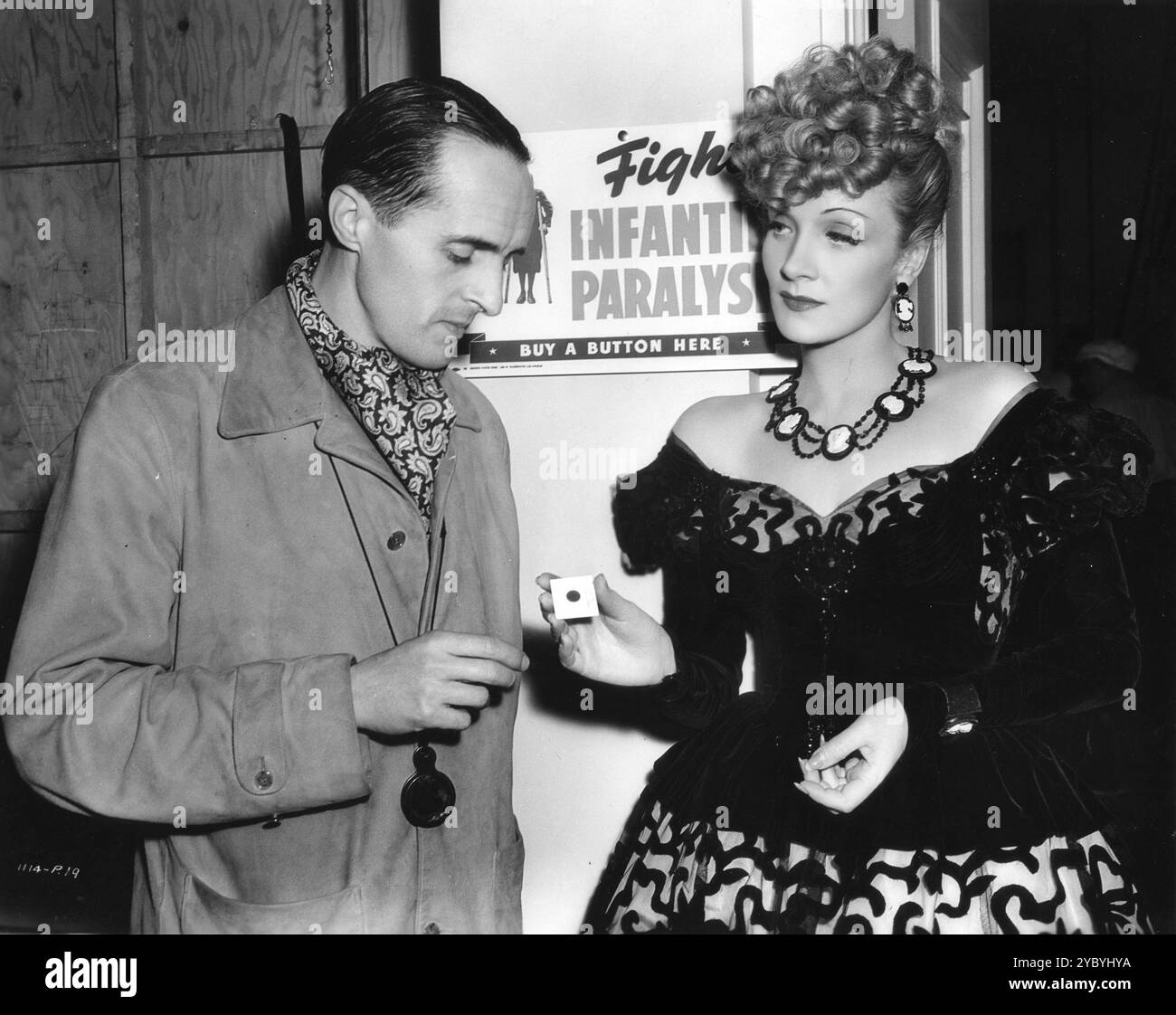 RENE CLAIR and MARLENE DIETRICH on the set of THE FLAME OF NEW ORLEANS ...