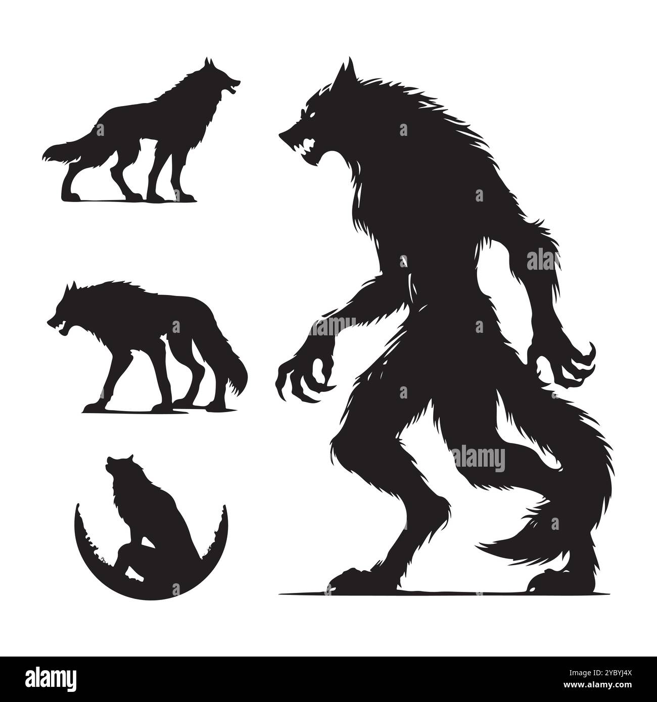 Howling wolf cut out Stock Vector Images - Alamy