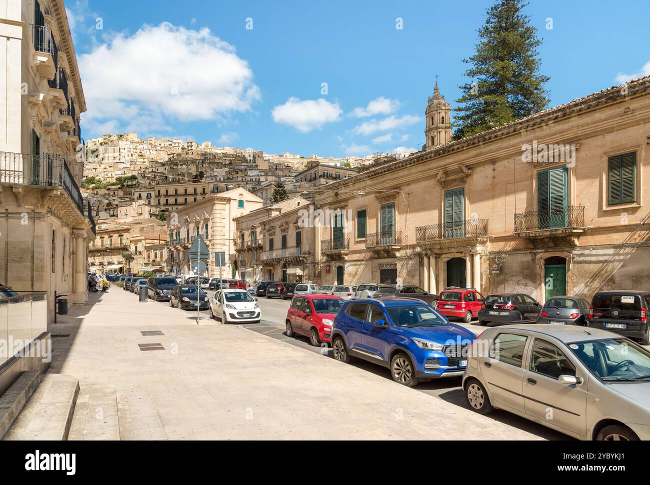 Modica, Sicily, Italy - October 7, 2024: Main Street in the center of ...