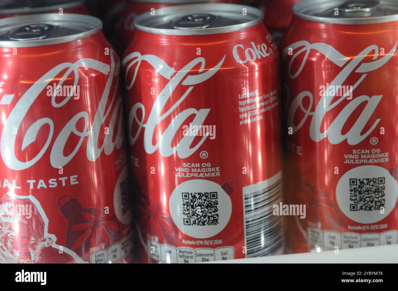 Copenhagen/ Denmark/20 Oct 2024/Coca cola bottle for sale in grocery ...
