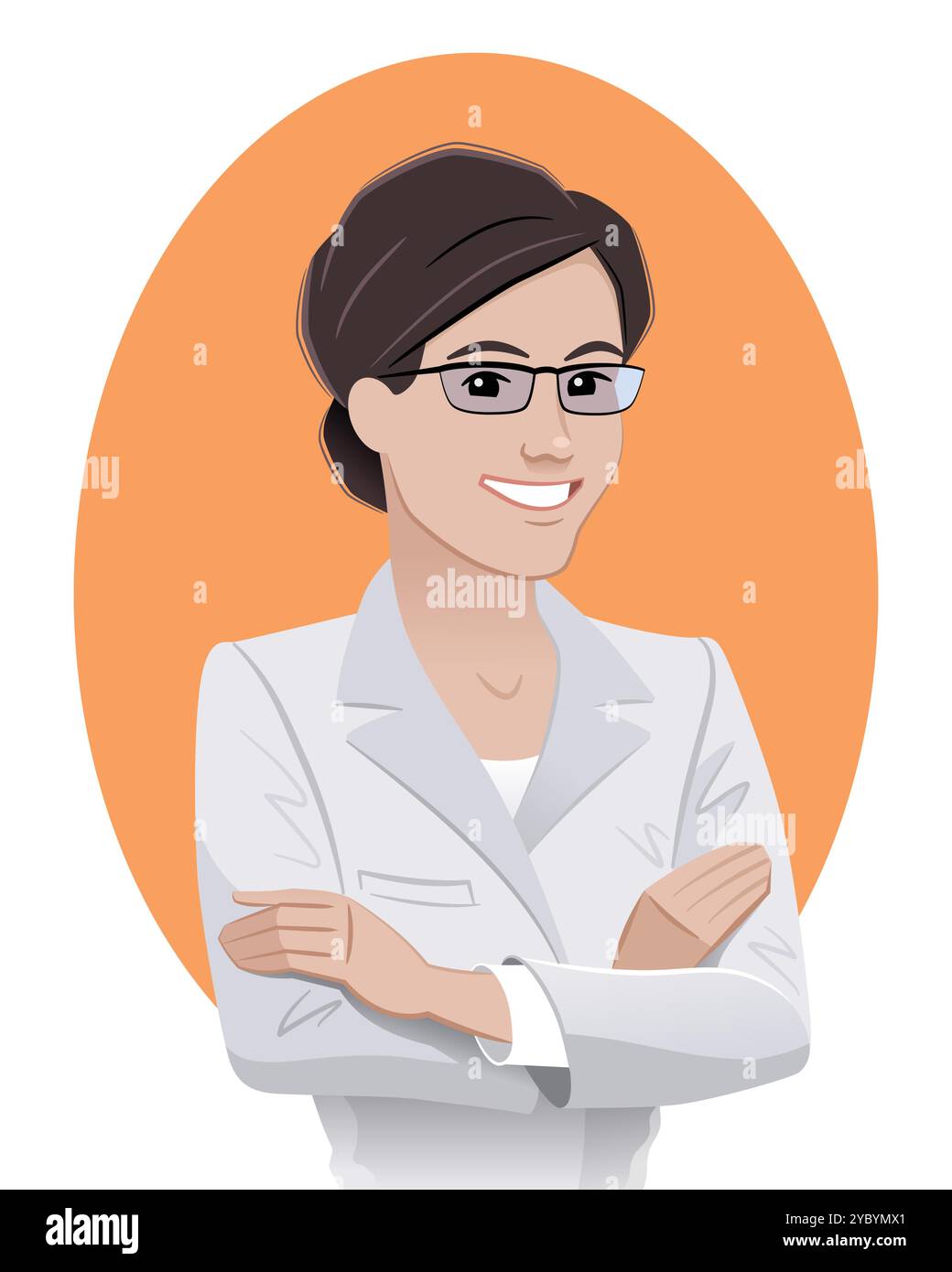 Person smiling friendly portrait Stock Vector Images - Alamy