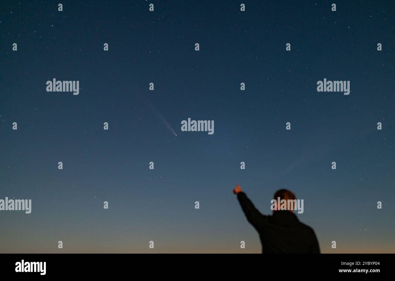 World Astronomy Day. Comet C2023 A3 or Tsuchinshan-ATLAS. 2024 October ...