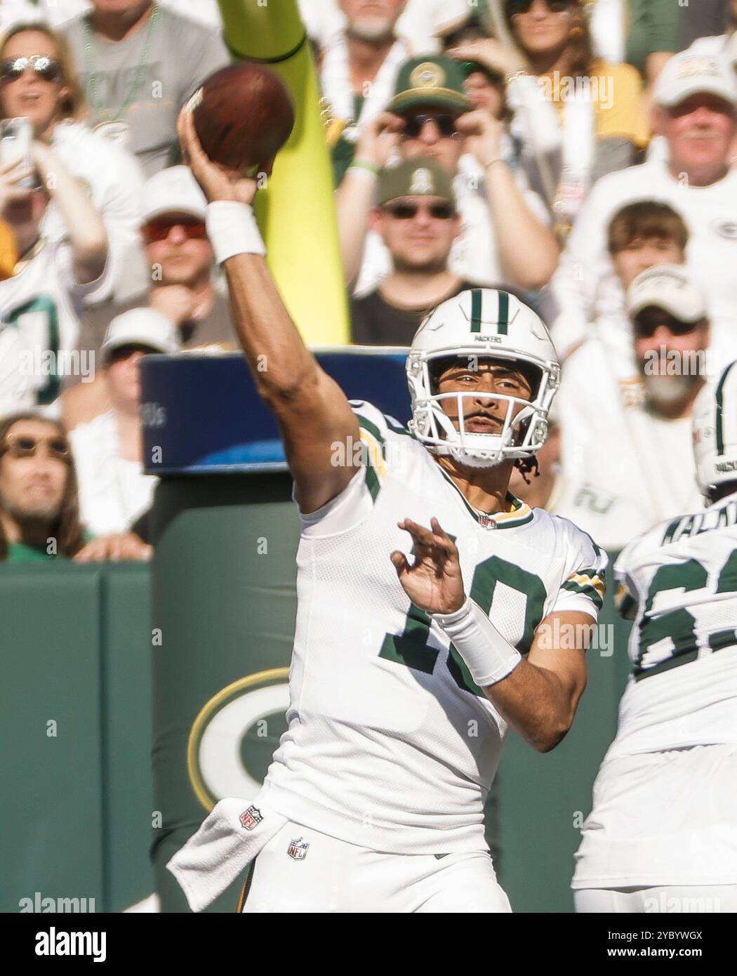 Green Bay, United States. 20th Oct, 2024. Green Bay Packers quarterback ...