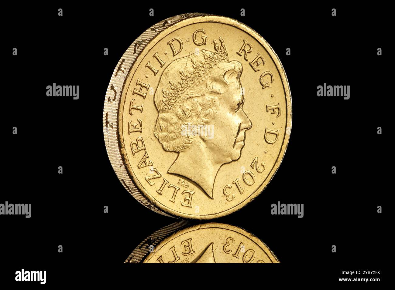 Floral emblems 1 pound coin hi-res stock photography and images - Alamy