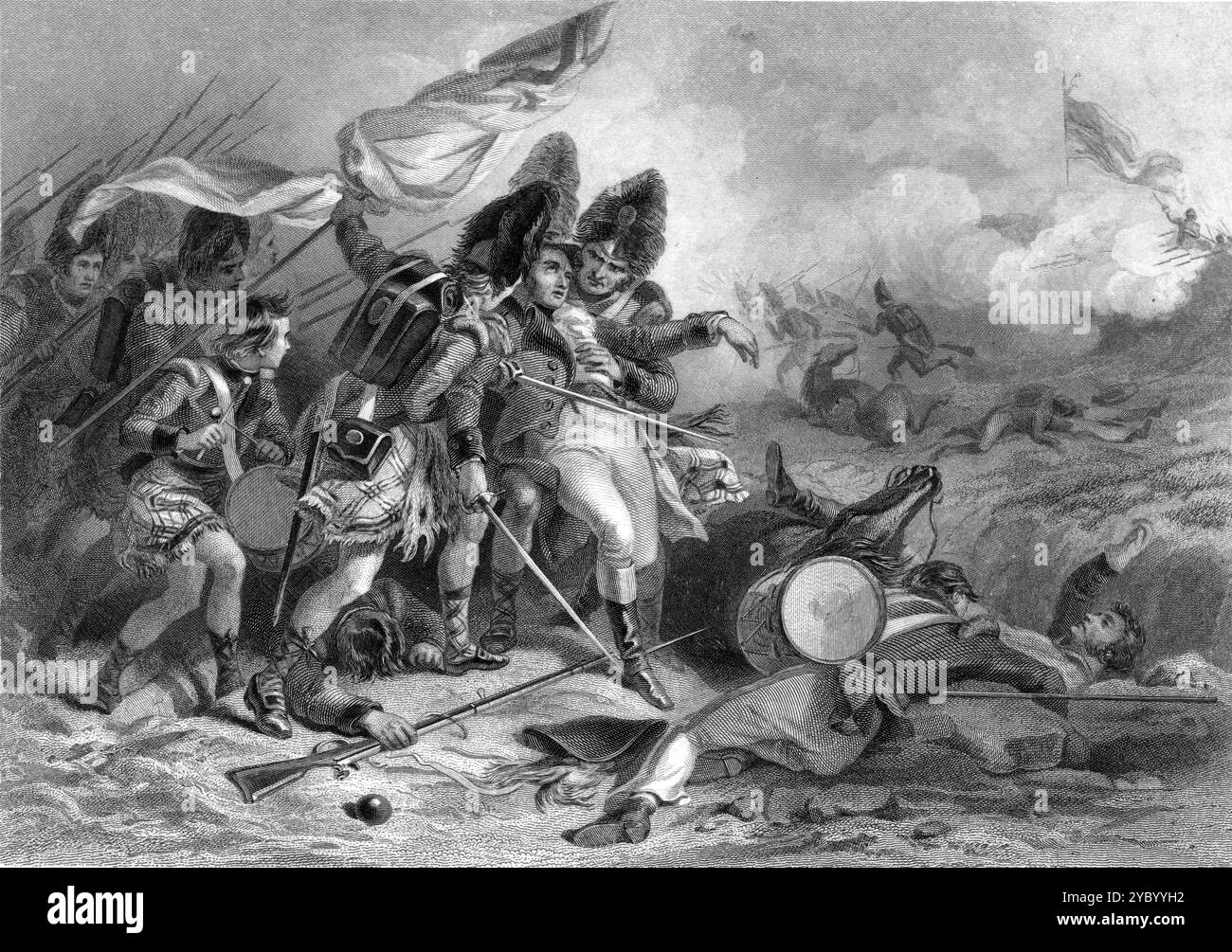 The Death of Pakenham at the Battle of New Orleans, shows the death of ...