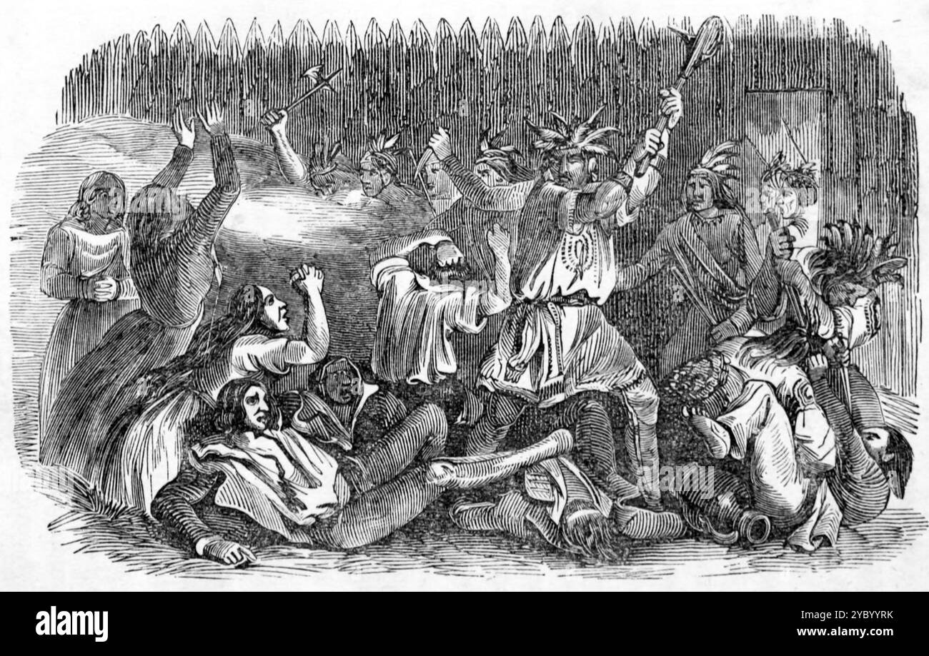 The Fort Mims massacre, August 30, 1813, at a fortified homestead site ...