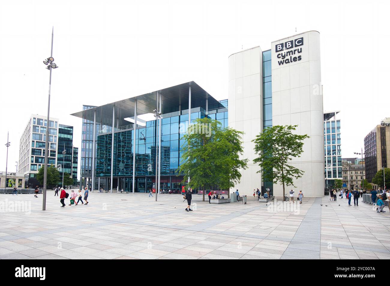 Wales, Cardiff - June 30, 2024: BBC Cymru Wales New Broadcasting House Stock Photo - Alamy