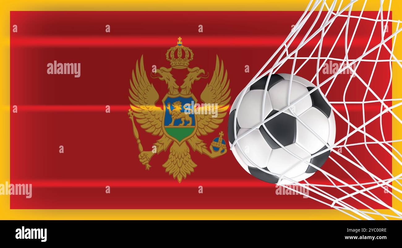 Montenegro flag football Stock Vector Images - Alamy