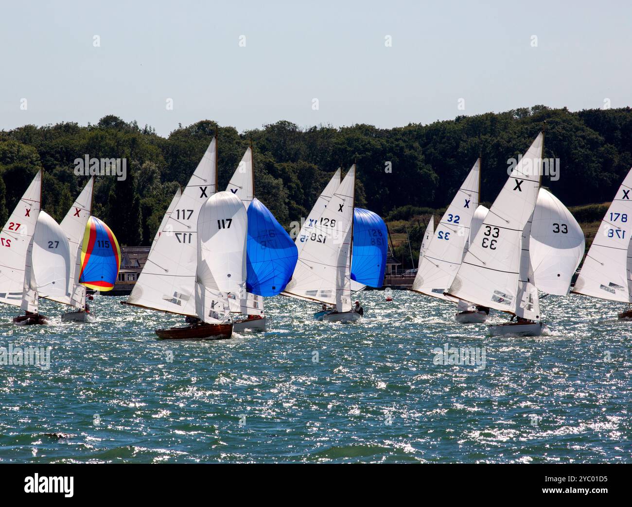 XOD - X One Design Class yachts racing in Cowes Week 2022 Stock Photo ...