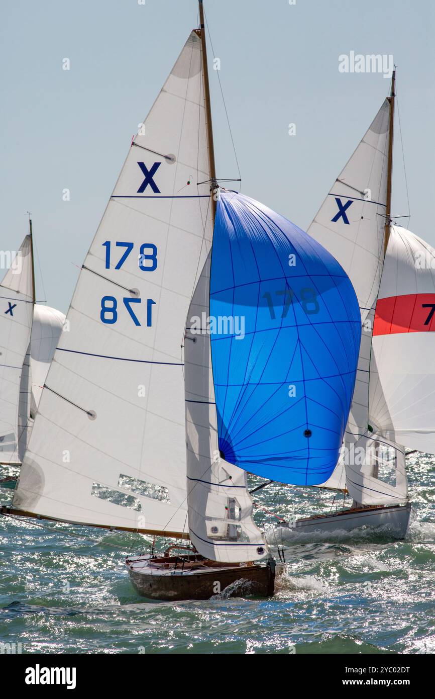 XOD - X One Design Class yachts racing in Cowes Week 2022 Stock Photo ...